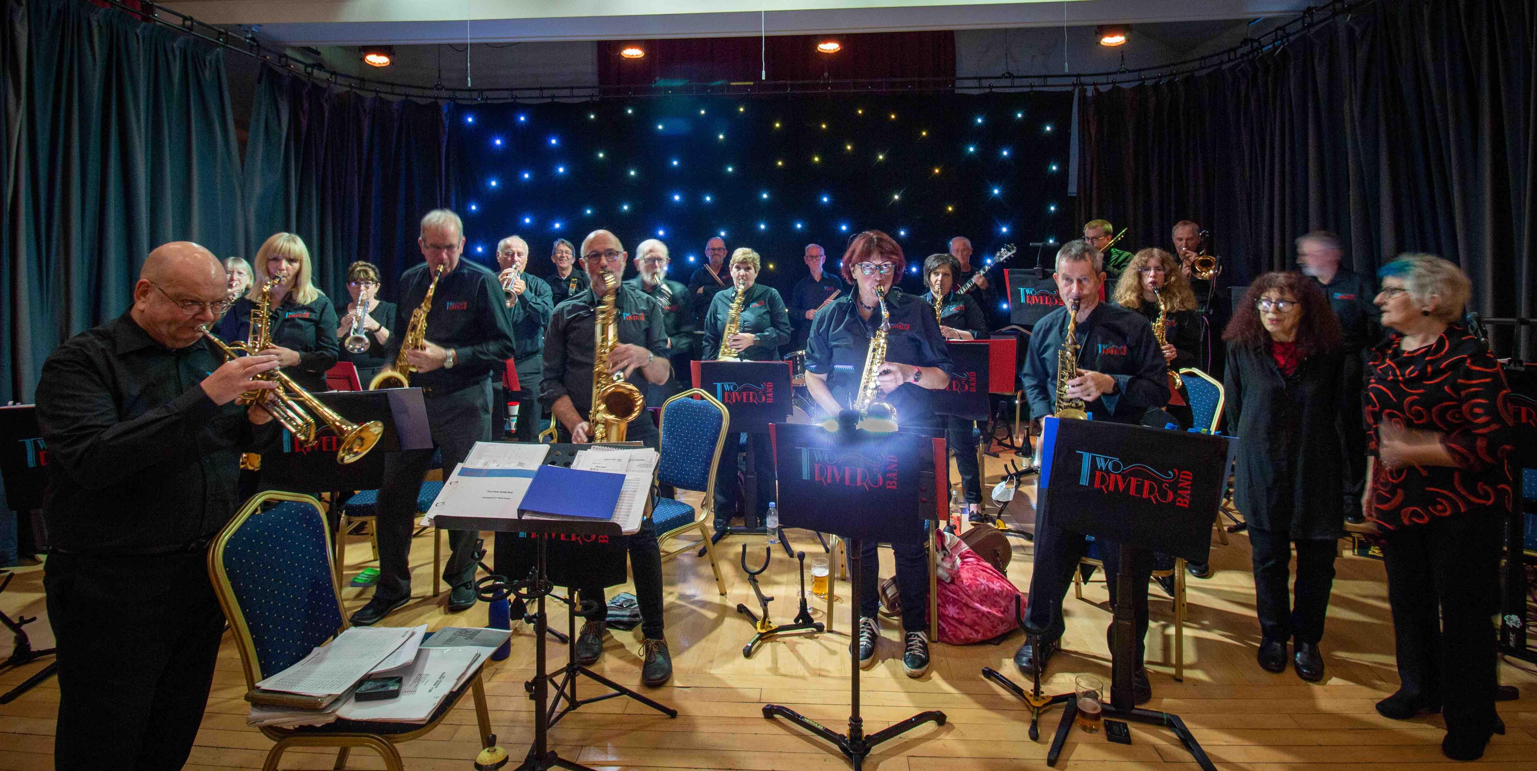 Two Rivers Bands - 25/02/2023 7:30pm - Swing Band Dance Silsden Town Hall
